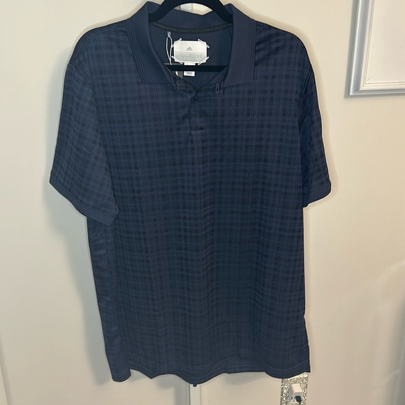 adidas | Shirts | Nwt Adidas Adx Blue White Plaid Polo Size Xl | Poshmark